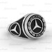 Mercedes-benz Signet Ring: 925 Sterling Silver 3D Logo - Etsy