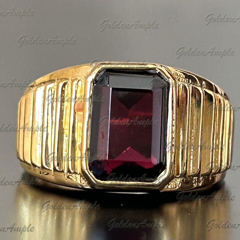 Mens Garnet Ring - Etsy