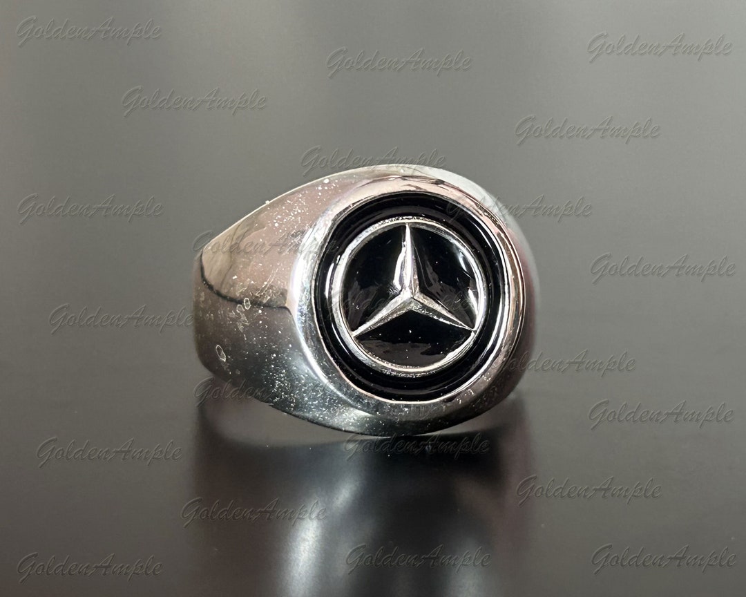 Mercedes Benz Ring, 925 Sterling Silver, Benz Signet Ring, Mercedes ...