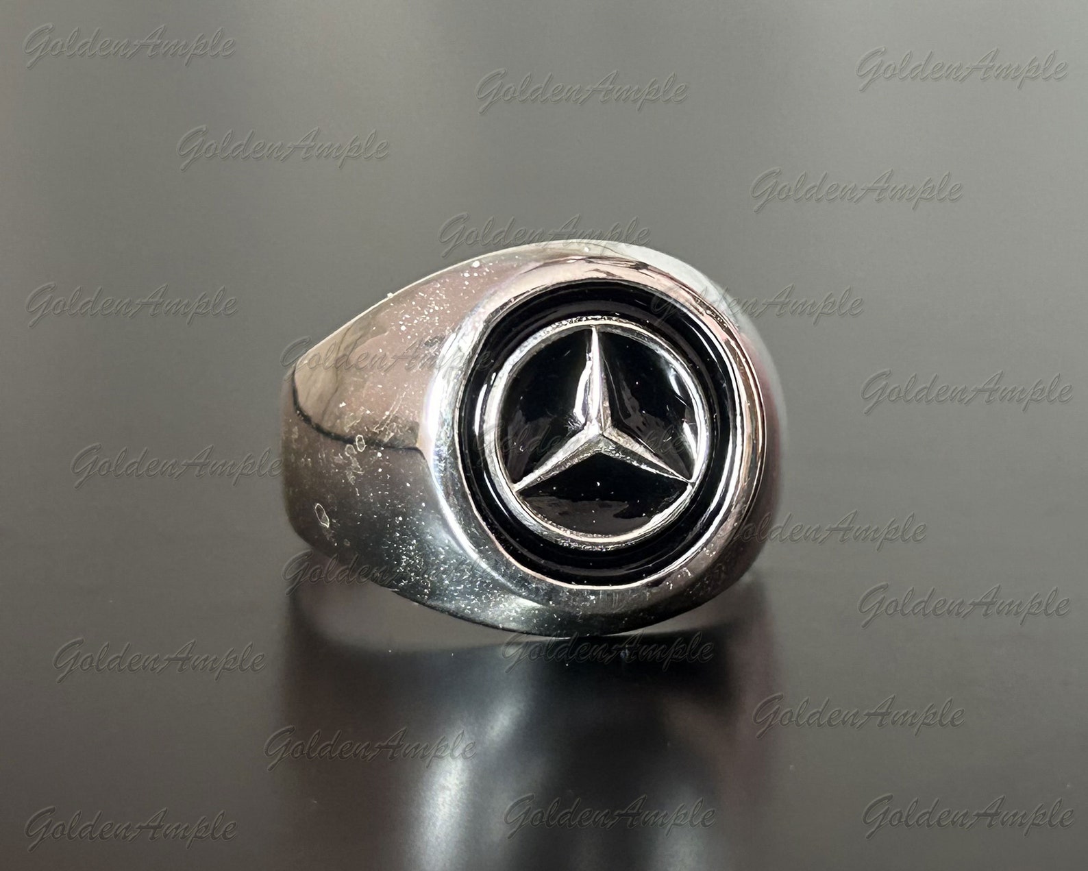Mercedes Benz Ring, 925 Sterling Silver, Benz Signet Ring, Mercedes ...