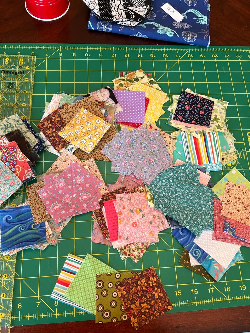 2.5 Quilt Scrap Square Pieces This That and the Other Thing Floral ...
