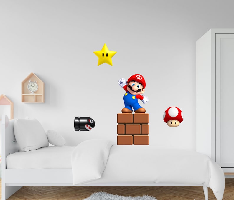 Mario Wall Art Decal - Etsy