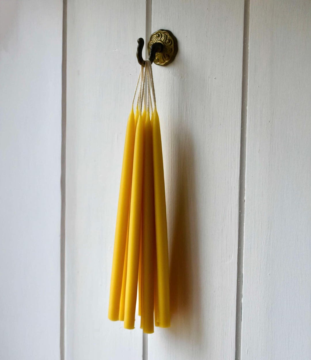 Beeswax Thin Taper Candles | Bundle of Hand Dipped Candles for Prayer ...