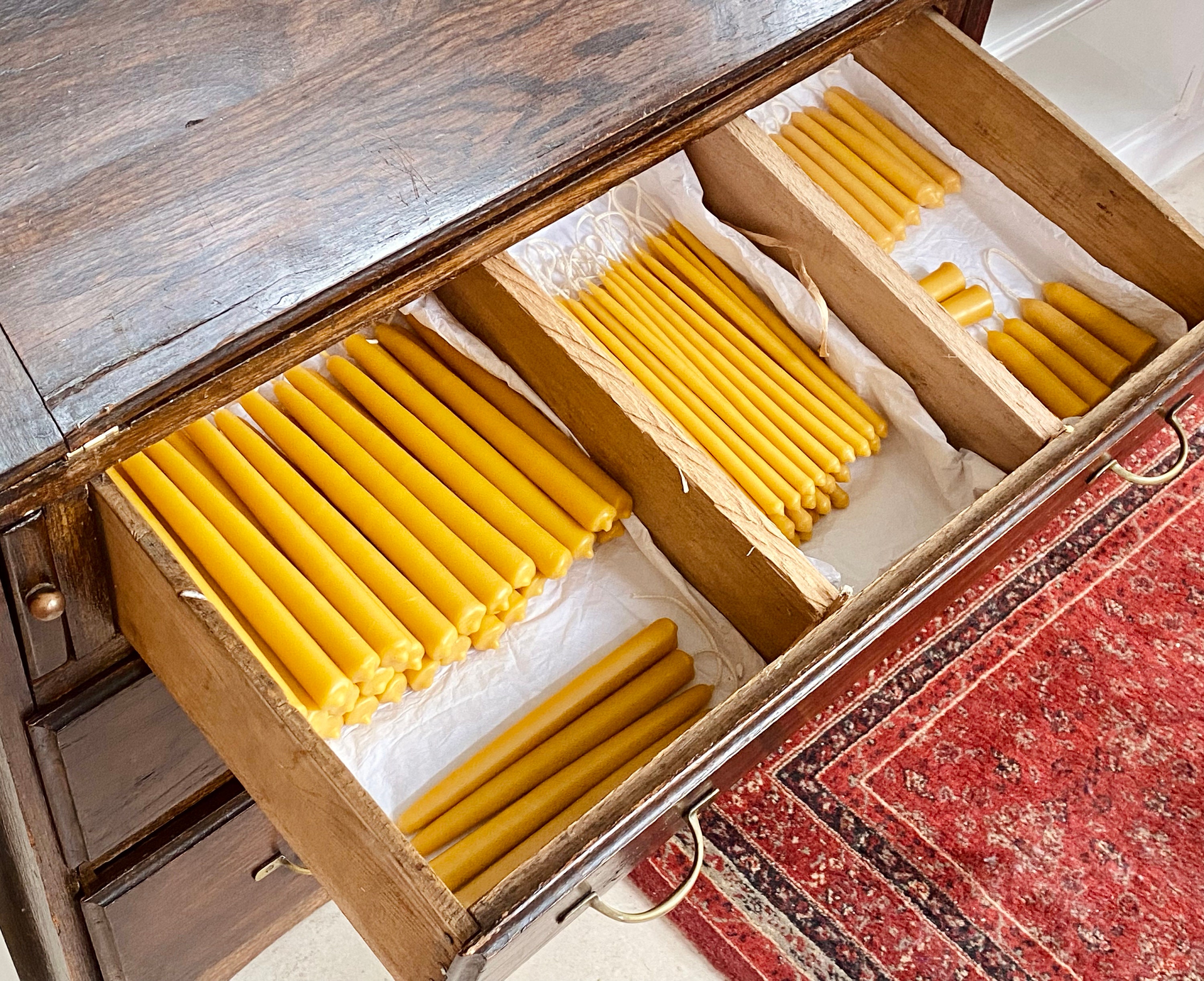 Thick Beeswax Pillar Candles Hand-dipped Thick Stubby Candles Made in ...