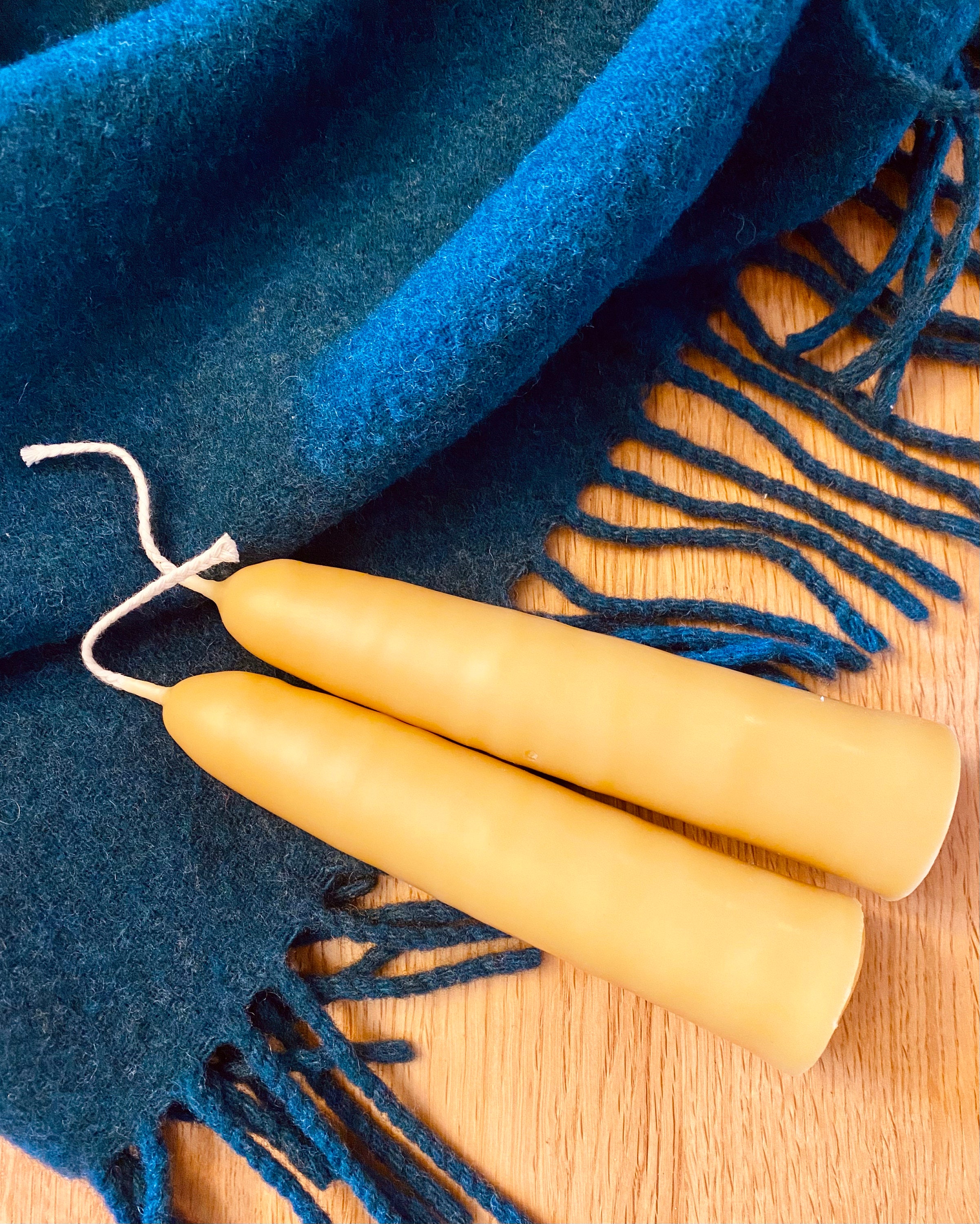 Thick Beeswax Pillar Candles Hand-dipped Thick Stubby Candles Made in ...