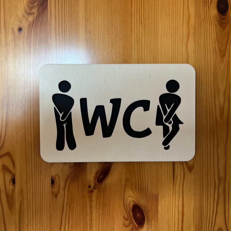 WC Sign DXF, SVG, and More for Laser Cutting, Milling, Plasma Cutting ...