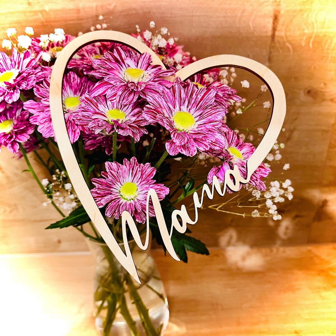 Mother's Day mama Heart DXF, SVG, AI, for Laser Cutting, Milling ...