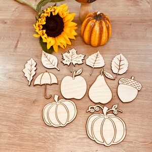 Fall Decoration SVG Laser File - Leaves, Pumpkin, Apple, Acorn ...