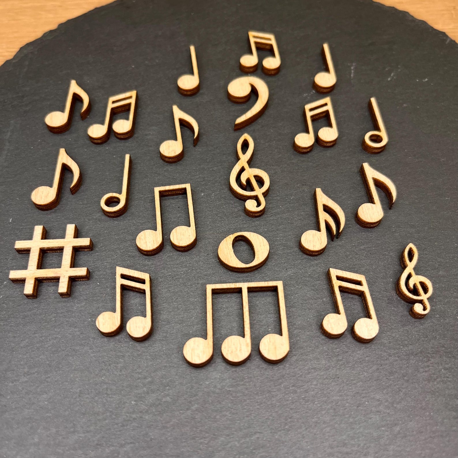 Treble Clef and Notes Table Scatter - DXF, SVG, AI, and Lightburn Files ...