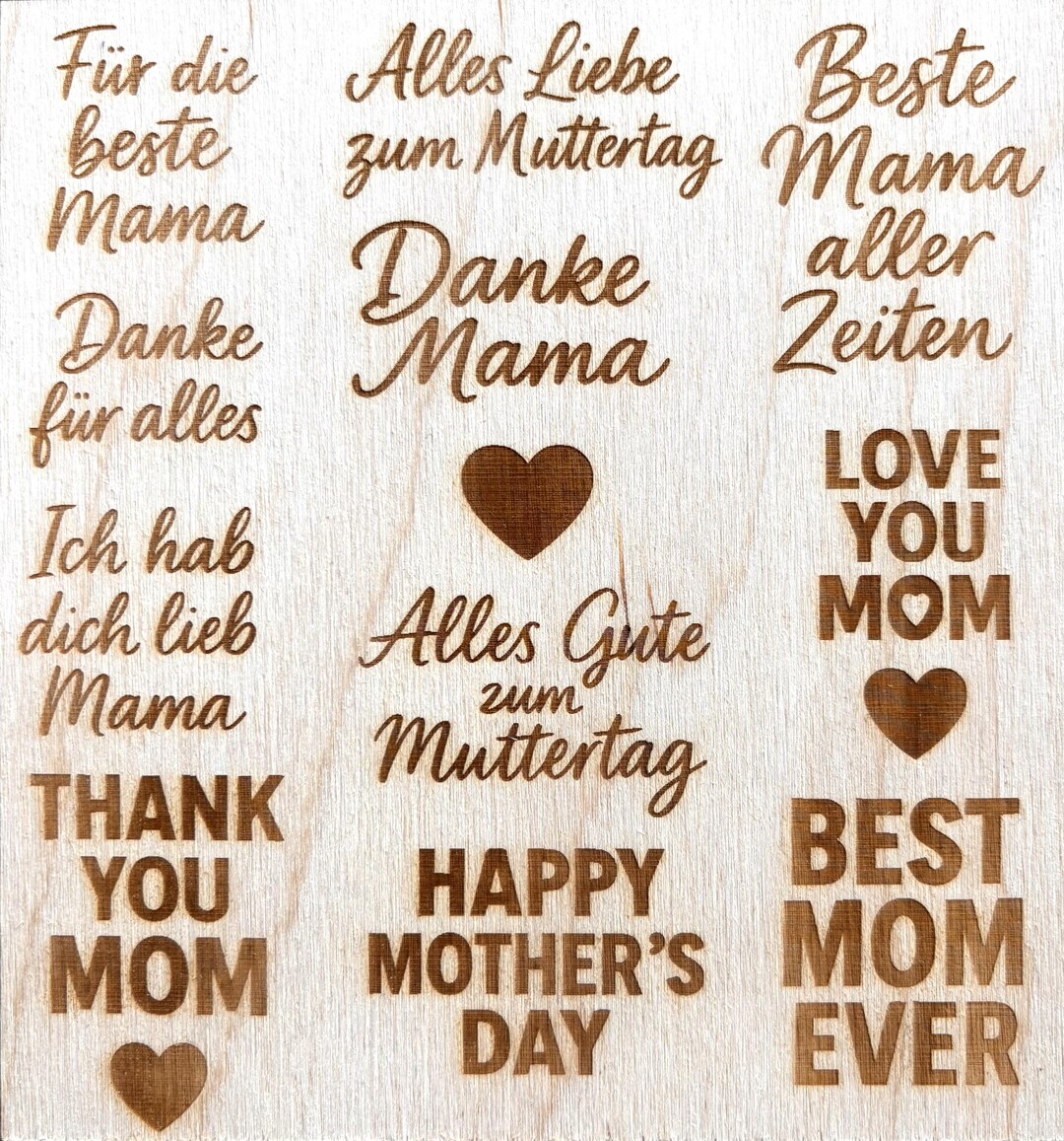 Mother's Day Lettering Designs - DXF, SVG, AI, Pdf, Lbrn2 for Laser ...