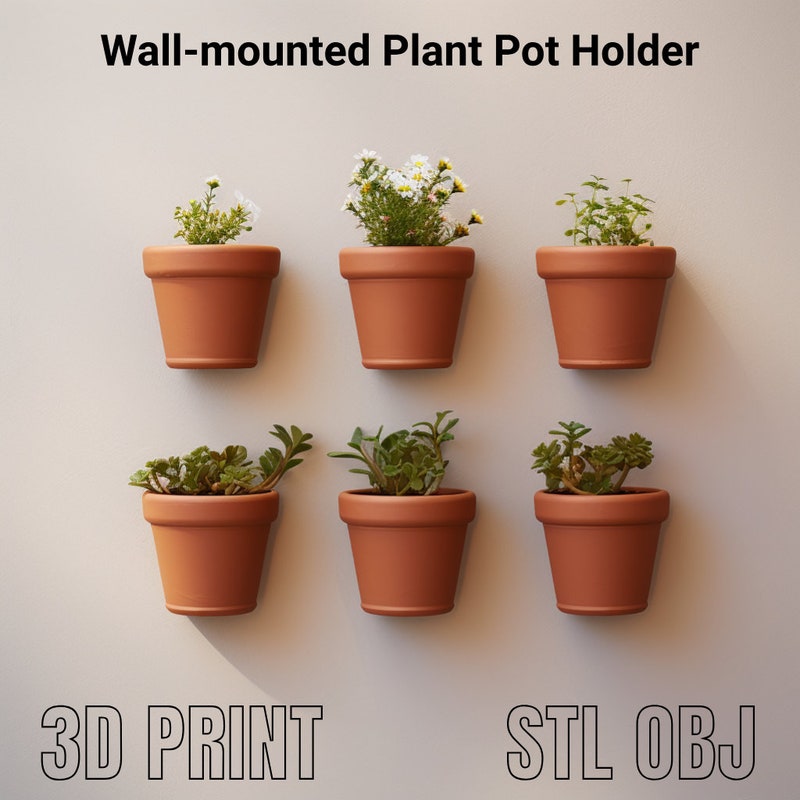 Wall Mounted Flower Pot Holder - Etsy