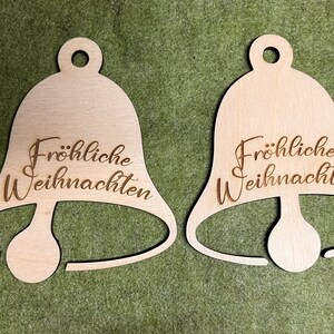 Christmas Bell "merry Christmas" DXF, SVG, AI, for Laser Cutting ...