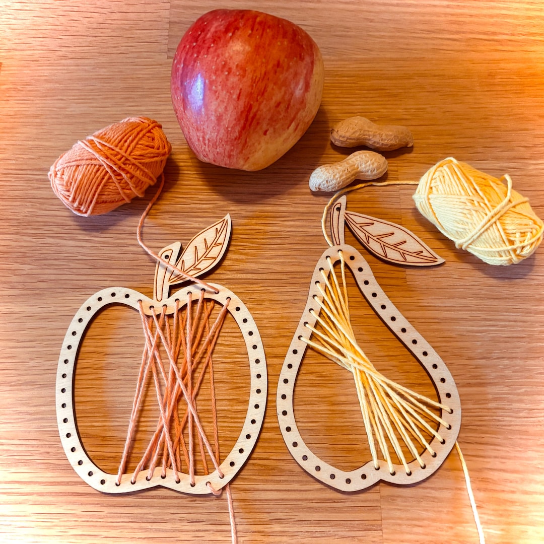 String Art Apple + Pear for Kids – Autumn DIY Decoration – Lightburn ...