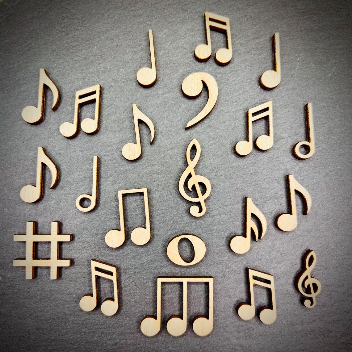 Treble Clef and Notes Table Scatter - DXF, SVG, AI, and Lightburn Files ...