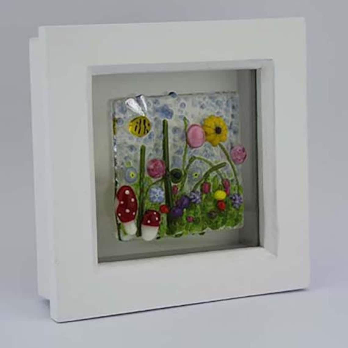 Mini Fused Glass Picture in a Boxed Wood Frame - Etsy