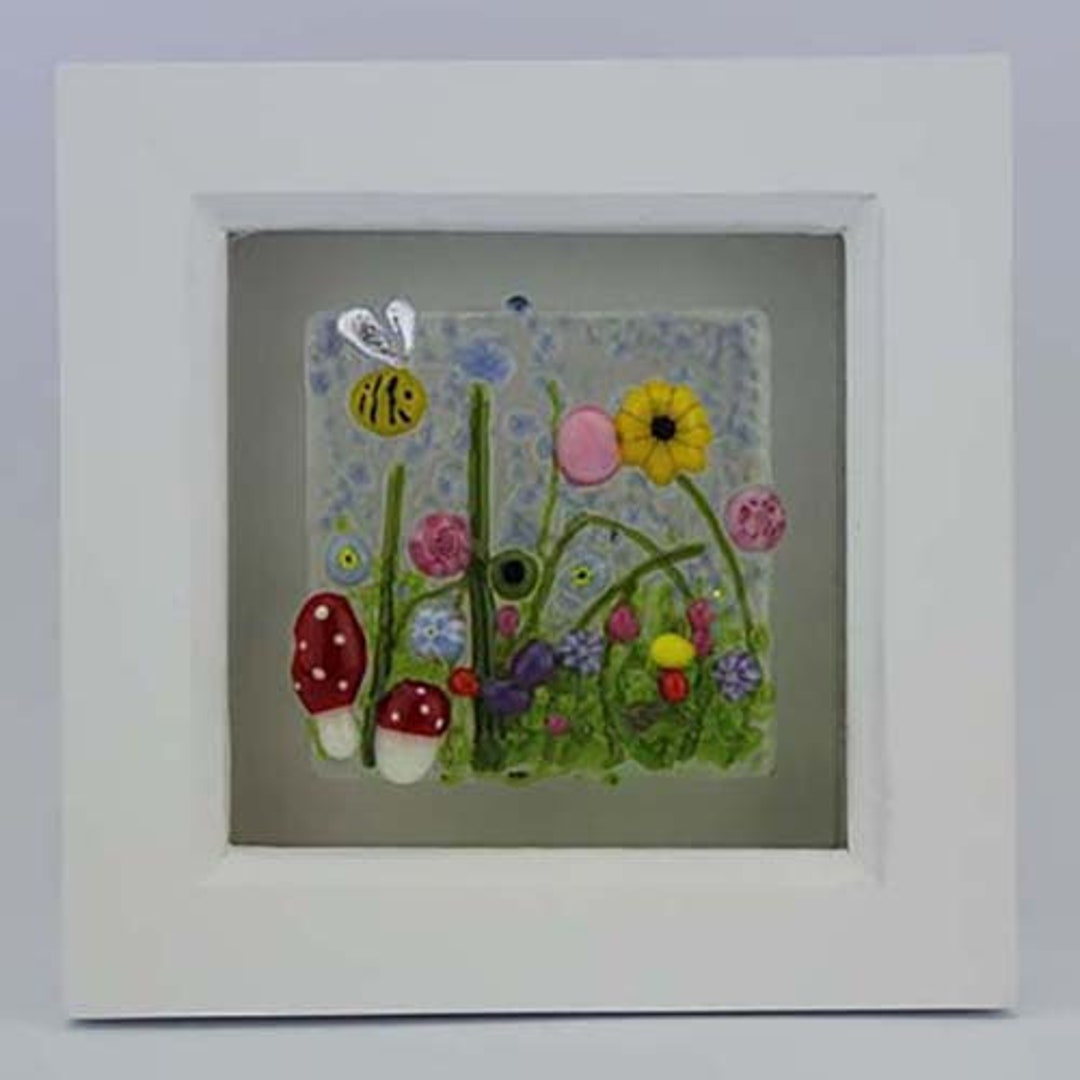 Mini Fused Glass Picture in a Boxed Wood Frame - Etsy UK