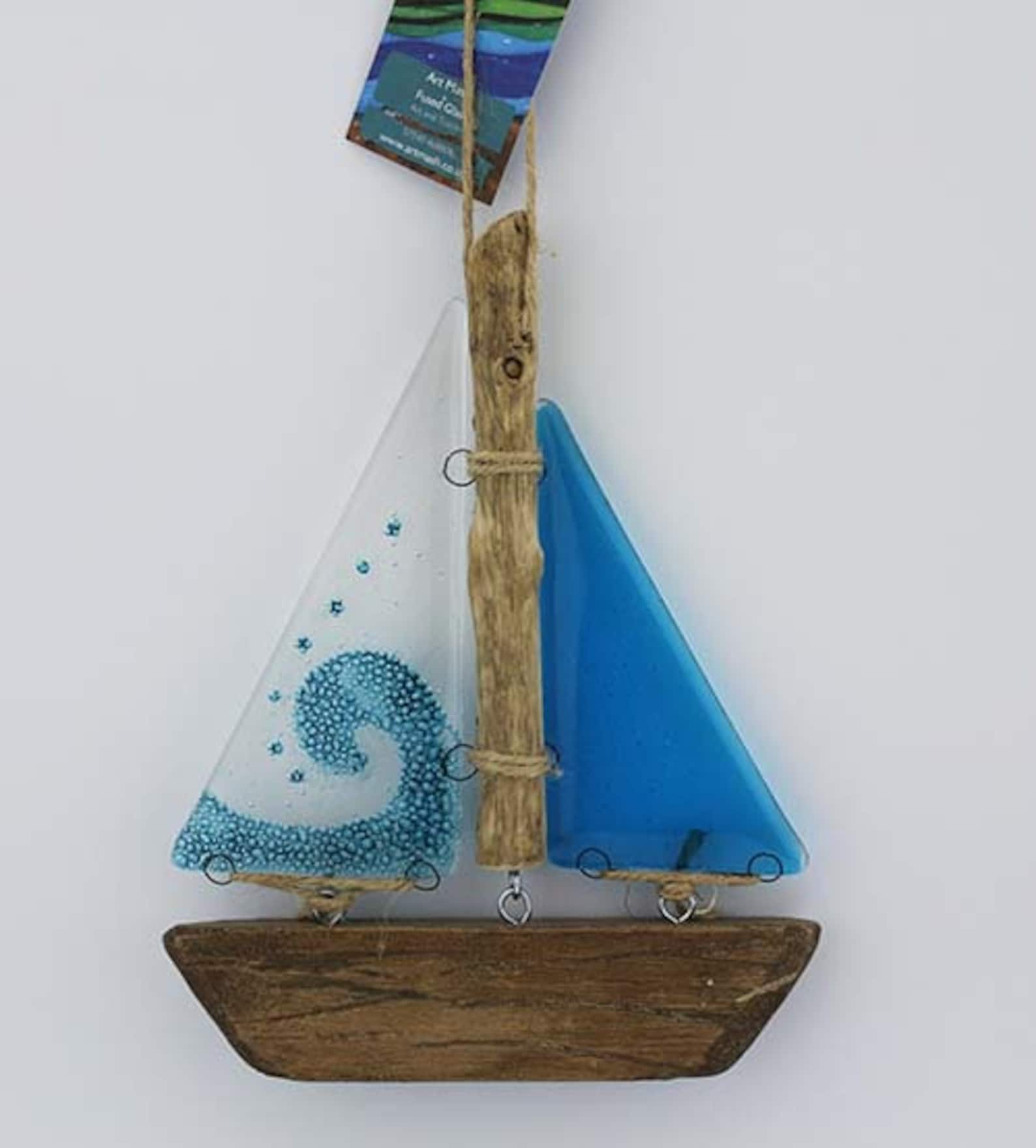 Bubble Wave Fused Glass Boat - Etsy UK