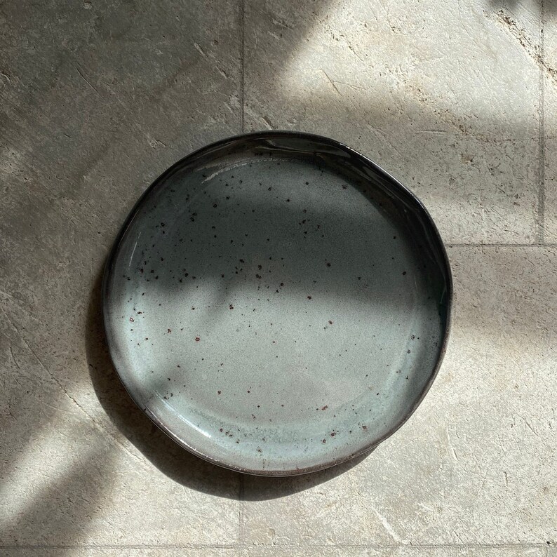 Handmade Ceramic Plates Grey Smoke Collection Three Sizes - Etsy