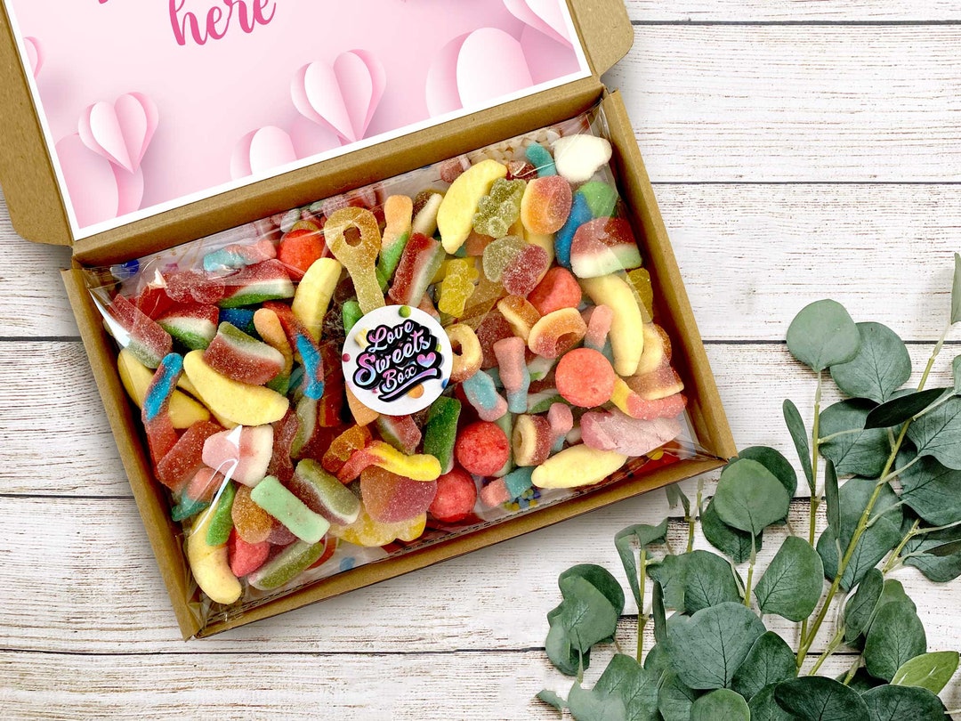 Mixed Fruit Flavour Sweets Letterbox Gift Pick and Mix Sweet Box Fruit ...