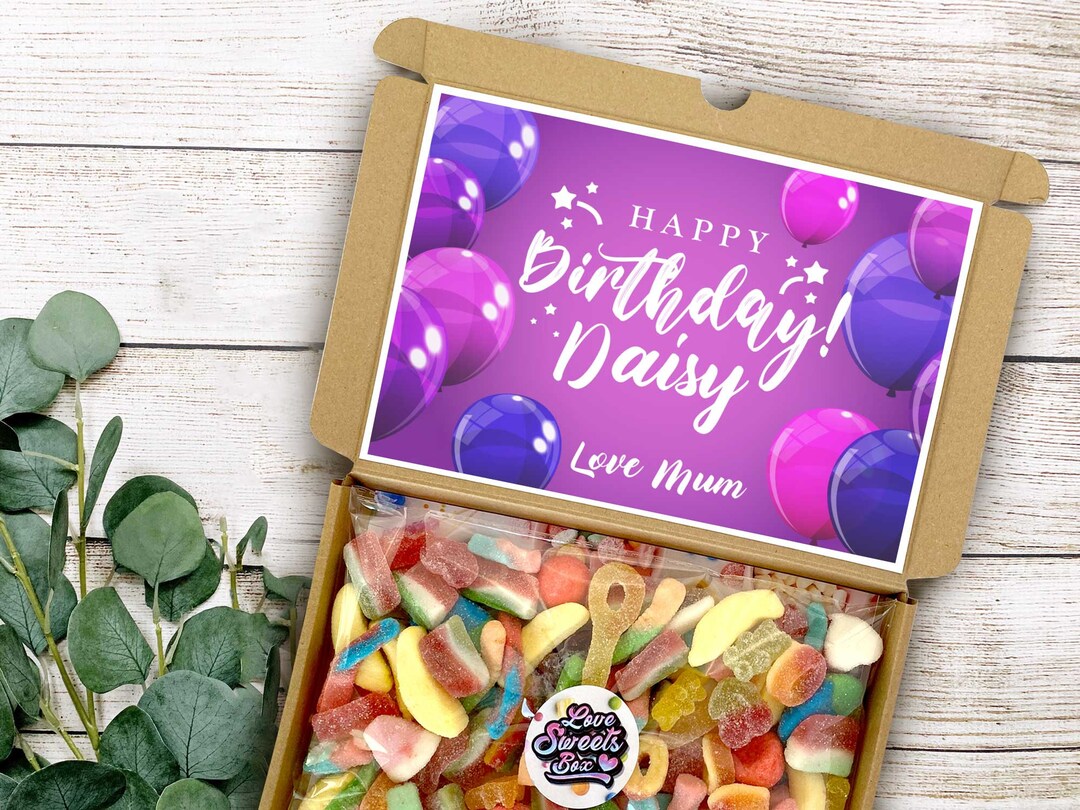 Sweet Box Pick N Mix Letter Box Sweets Personalised Birthday Sweets ...