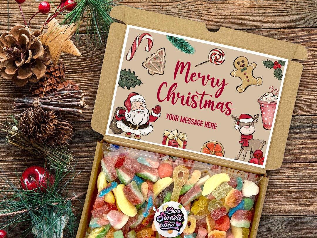 Christmas Gummy Mix Sweets Letterbox Sweet Box Pick and Mix, Mixed ...