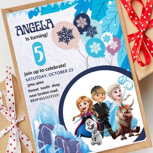 Frozen Birthday Invitation Template Princess Elsa Birthday - Etsy