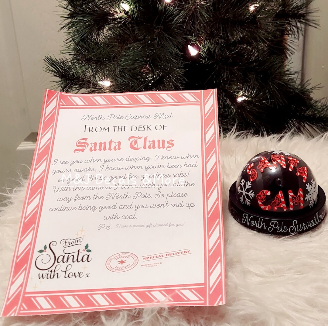 Realistic Santa Cam, Lights Up, Fake Santa Cam, With Letter From Santa ...