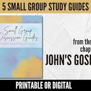 5 Printable Small Group Discussion Guides From John Chapter One ...
