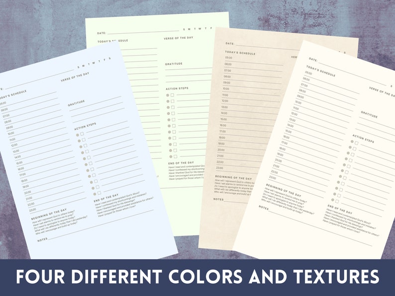 Digital or Printable Daily Planner for Christian Men or Women - Etsy