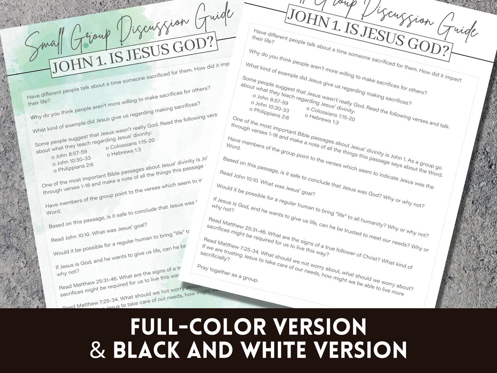 17 Printable Small Group Discussion Guides From the Gospel of John ...