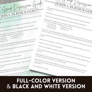 17 Printable Small Group Discussion Guides From the Gospel of John ...