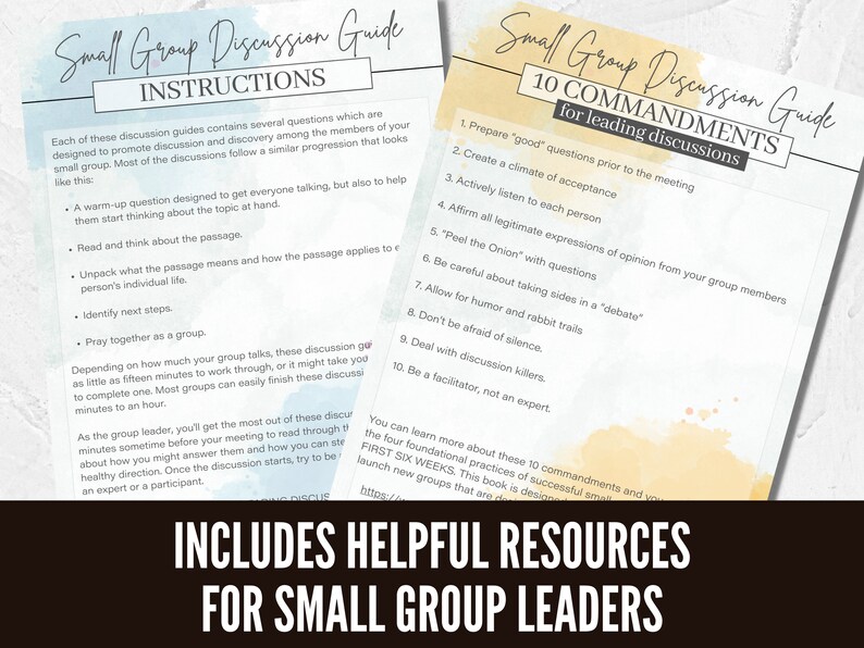 5 Printable Small Group Discussion Guides From John Chapter One ...