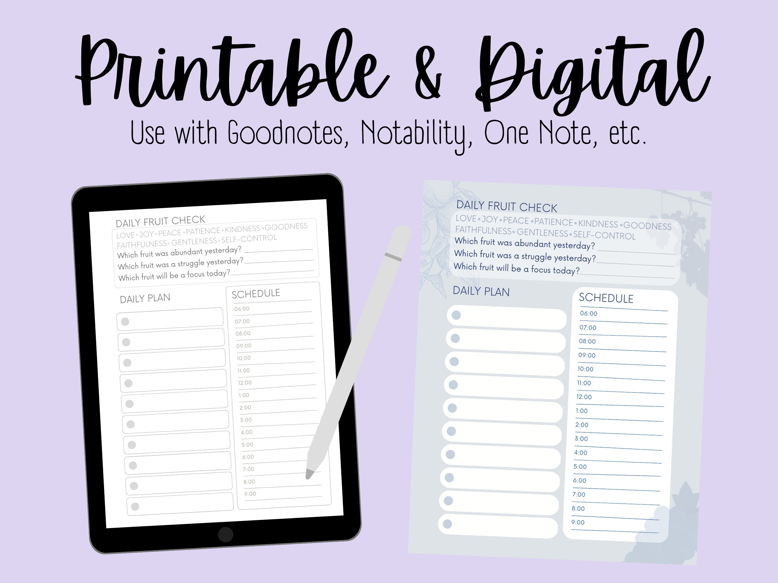 Christian Planner Pages | Daily and Weekly | Printable and Digital ...