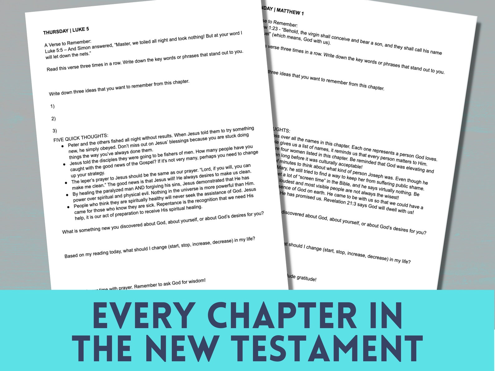 Study the Entire New Testament One Chapter at A Time | Every Day Use ...