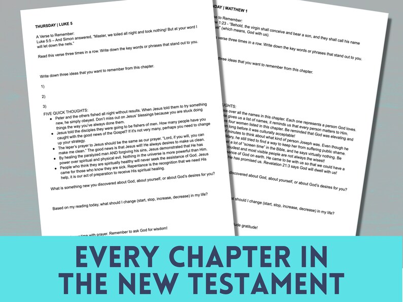 Study the Entire New Testament One Chapter at A Time | Every Day Use ...
