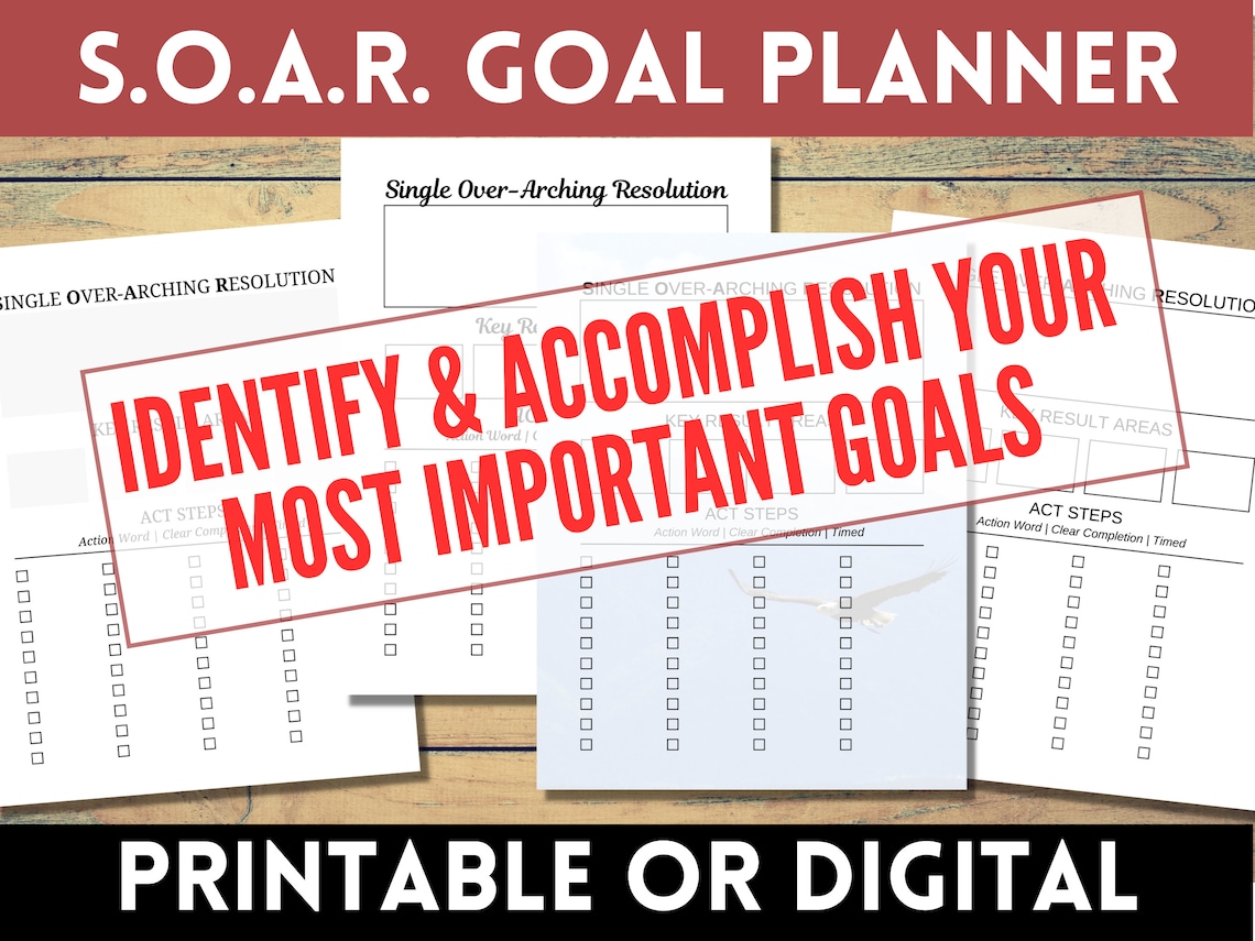 Printable and Digital Goal Planning Sheet | Plan Your Projects and ...