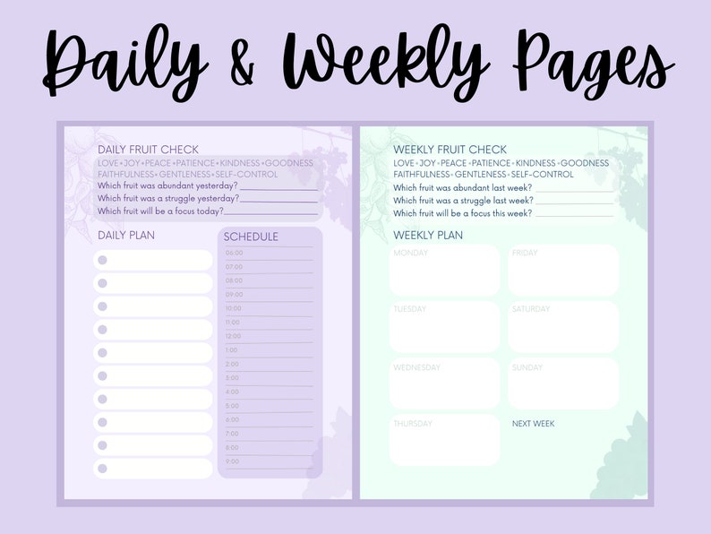 Christian Planner Pages | Daily and Weekly | Printable and Digital ...