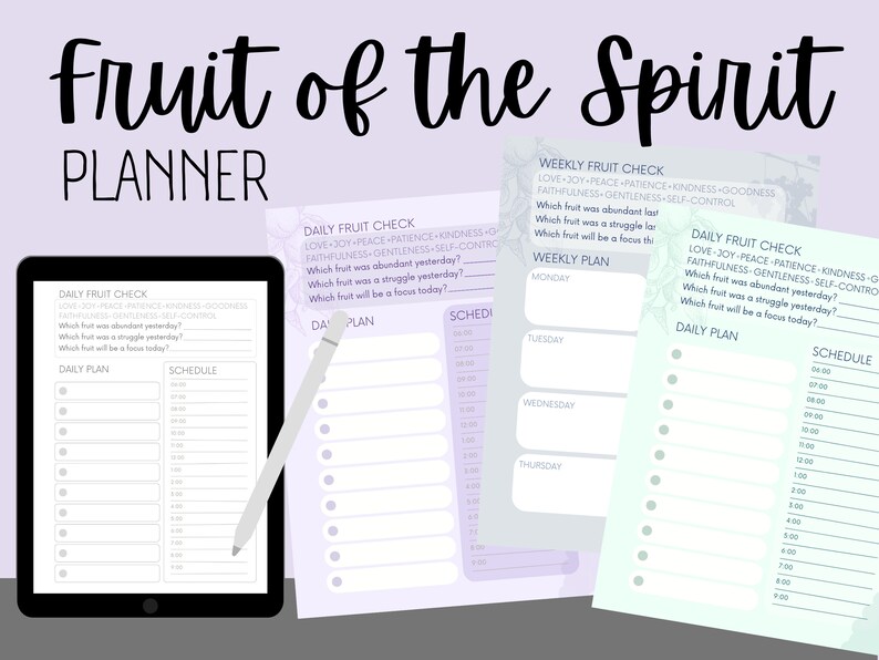 Christian Planner Pages | Daily and Weekly | Printable and Digital ...