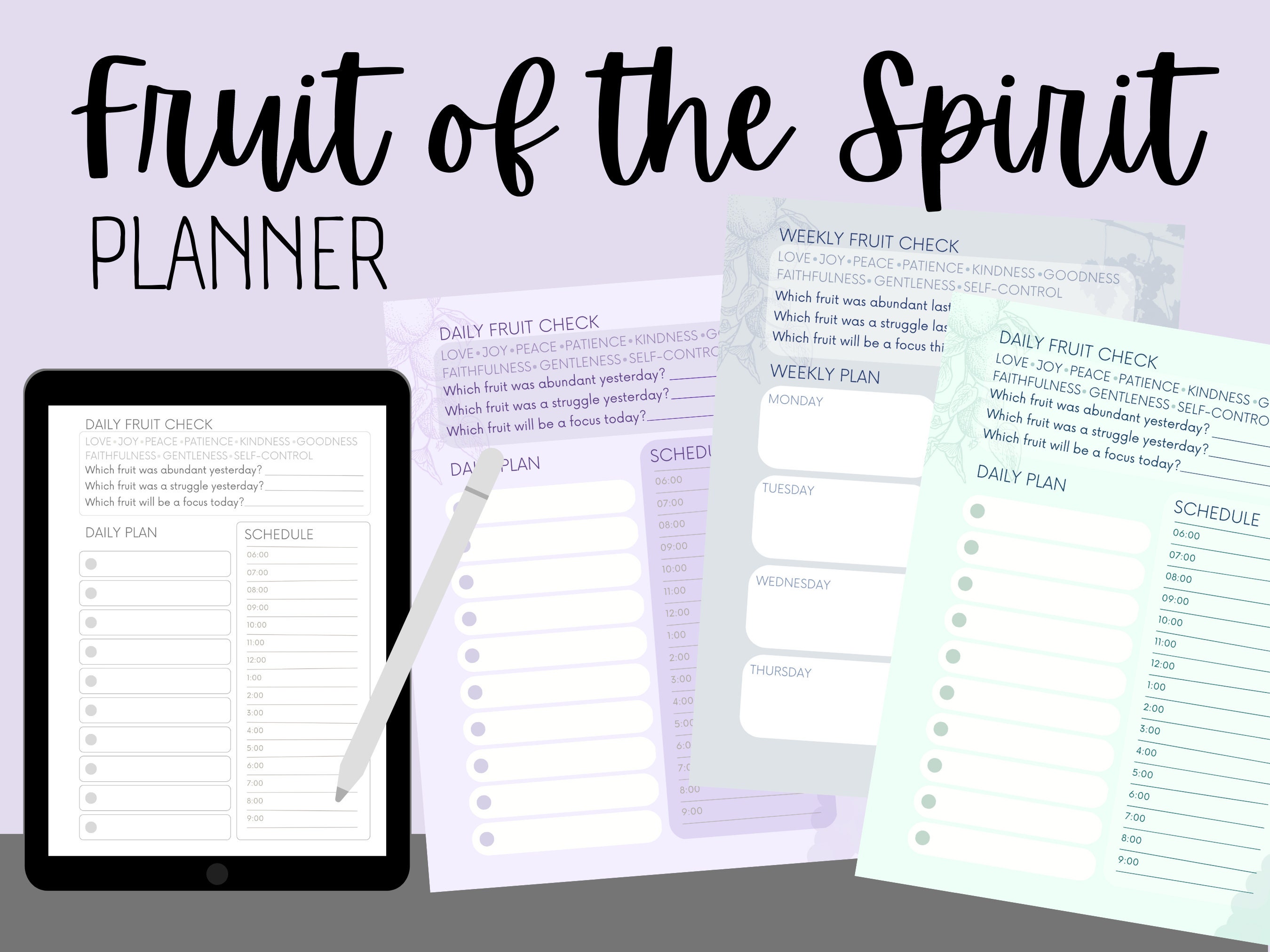 Christian Planner Pages | Daily and Weekly | Printable and Digital ...