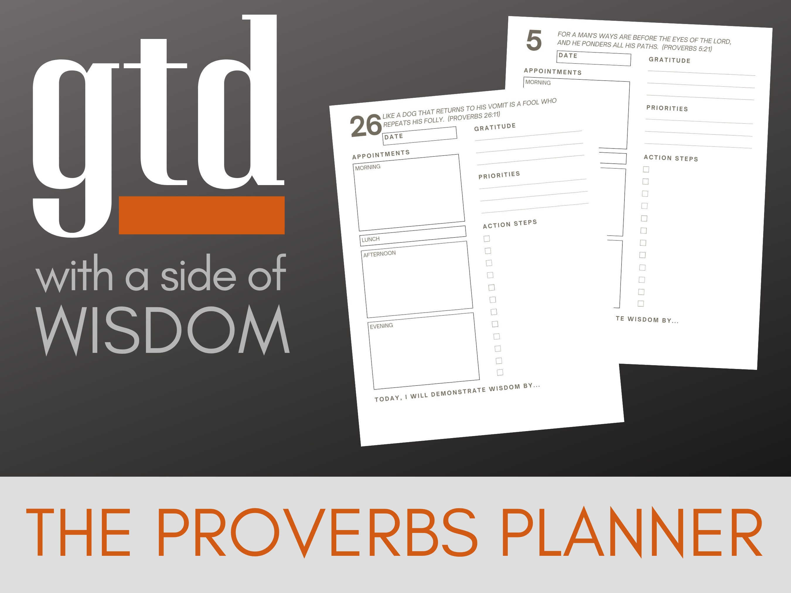 The Proverbs Planner | 31 Days of Planning Pages With A Proverb Each ...