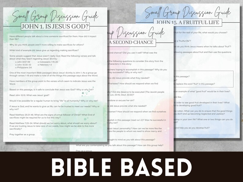 17 Printable Small Group Discussion Guides From the Gospel of John ...