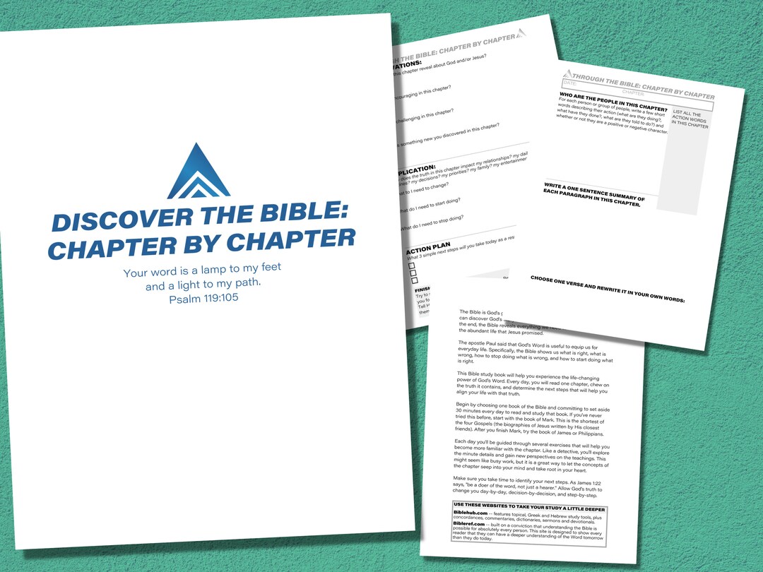 Printable Bible Study Guides Chapter by Chapter Journal Prompts - Etsy