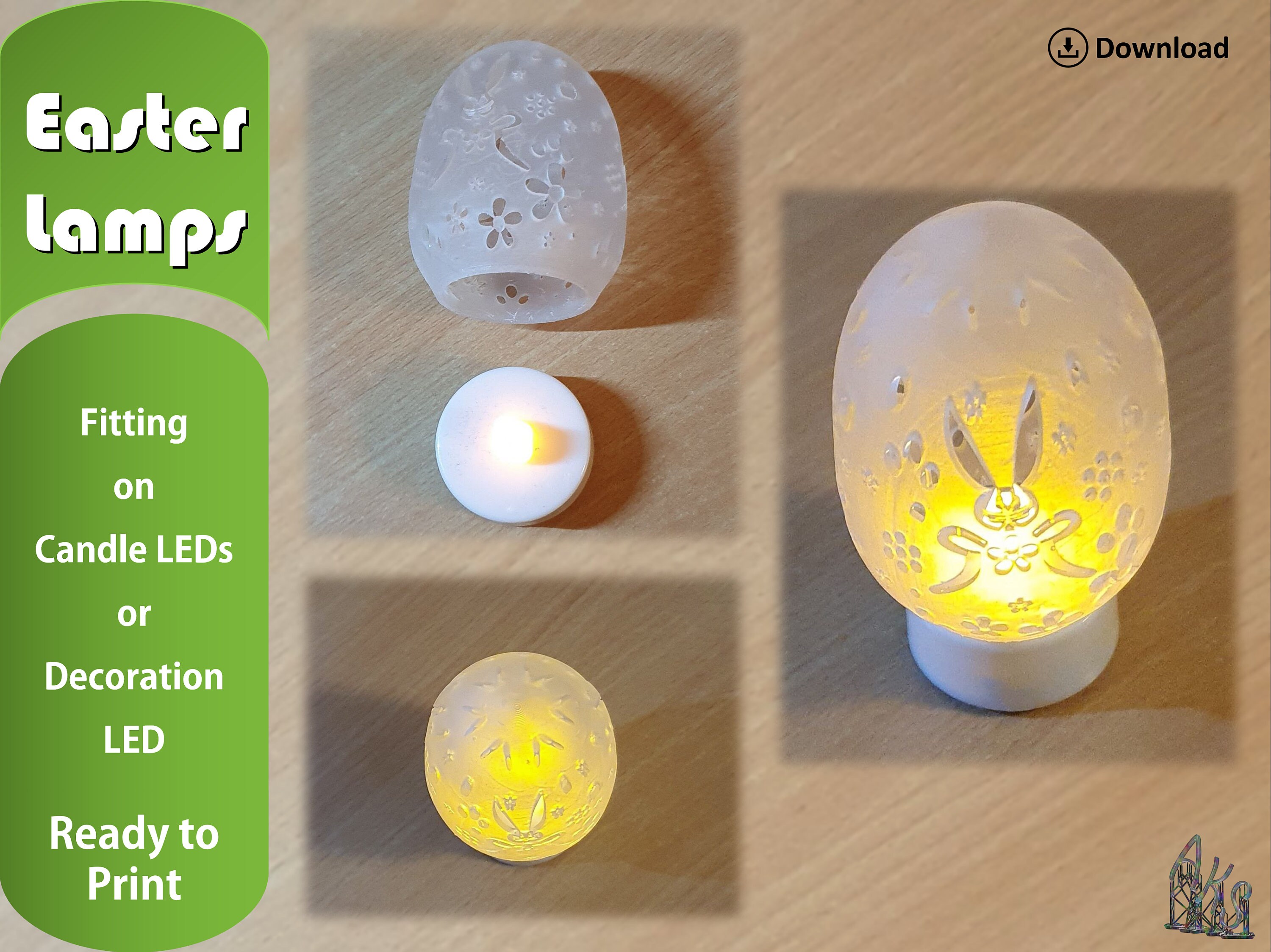 Easter Egg Lamps 3 Different Design STL Files - Etsy