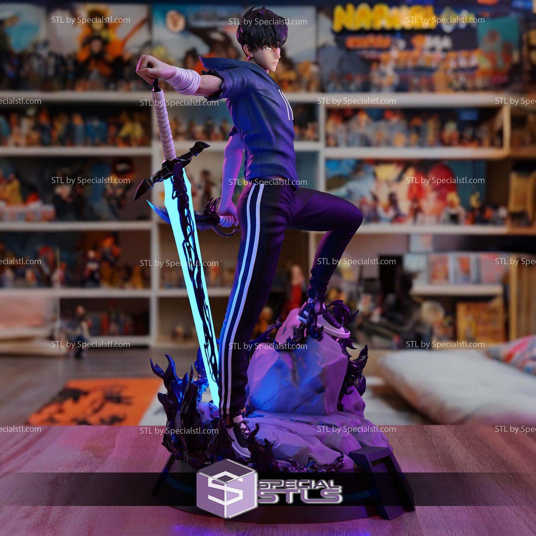 Sung Jinwoo Solo Leveling Figure Diorama Game Action Figure Omawa Anime ...