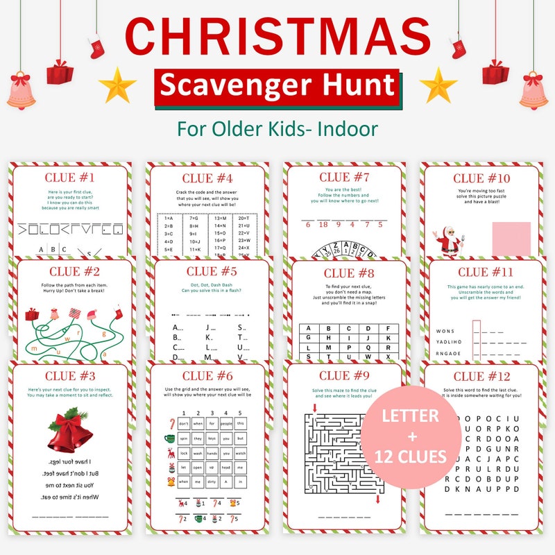 Christmas Scavenger Hunt - Etsy