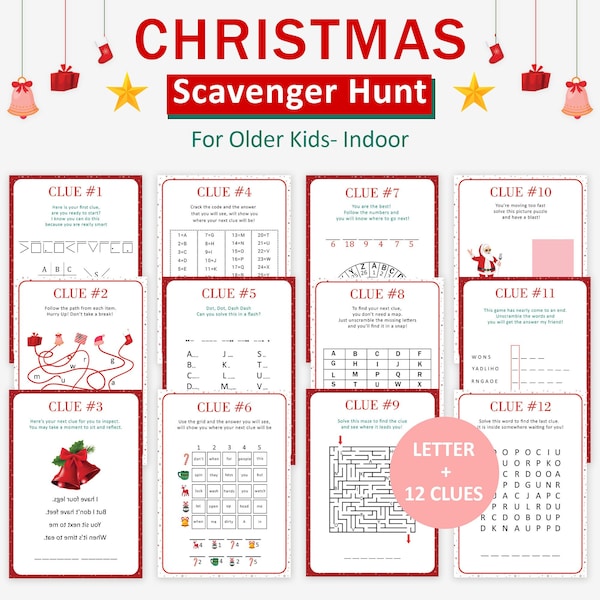 Christmas Scavenger Hunt - Etsy
