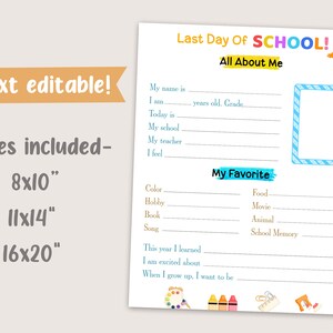 Editable Last Day of School Sign End of School Poster With Child ...