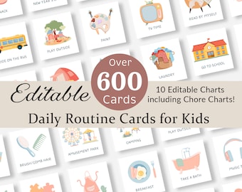 Daily Routine Cards Toddler Routine Chart Visual Schedule for Kids ...