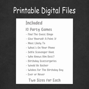 Teen Birthday Games Boy Birthday Party Games for Him Teenager Birthday ...