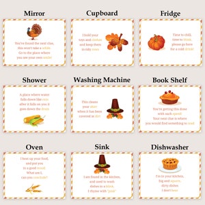 Thanksgiving Scavenger Hunt for Kids Indoor Treasure Hunt Clues Turkey ...